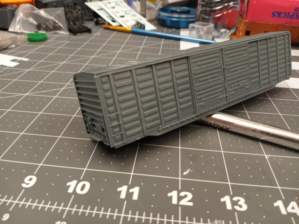 Southern 50’6″ double door waffle side boxcar built by Pullman Standard ...